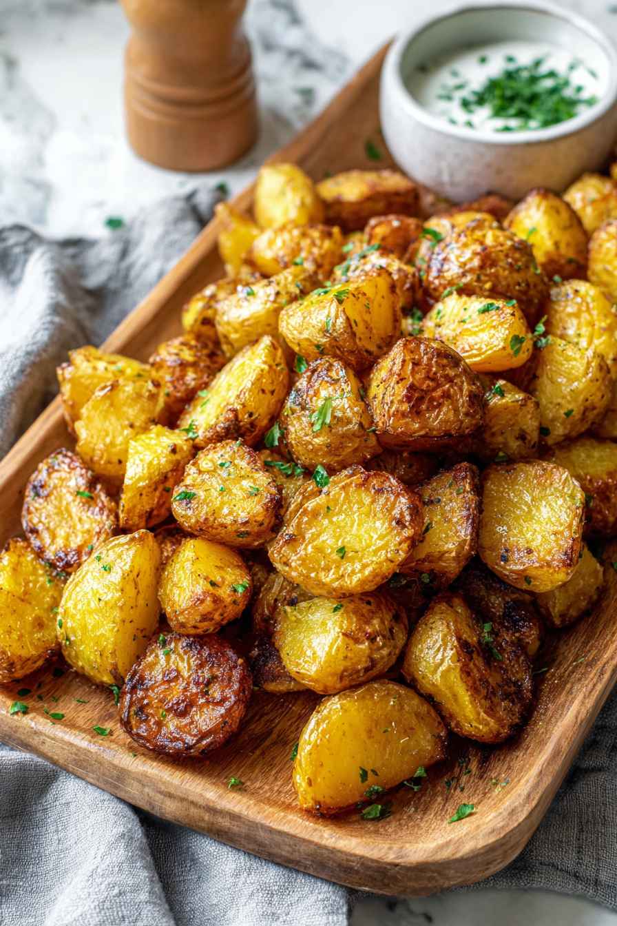 Perfect Garlic Butter Roasted Potatoes - Homefoodkitchen