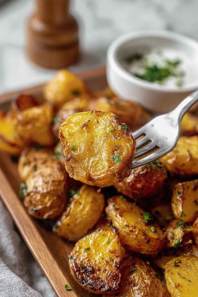 Perfect Garlic Butter Roasted Potatoes - Homefoodkitchen