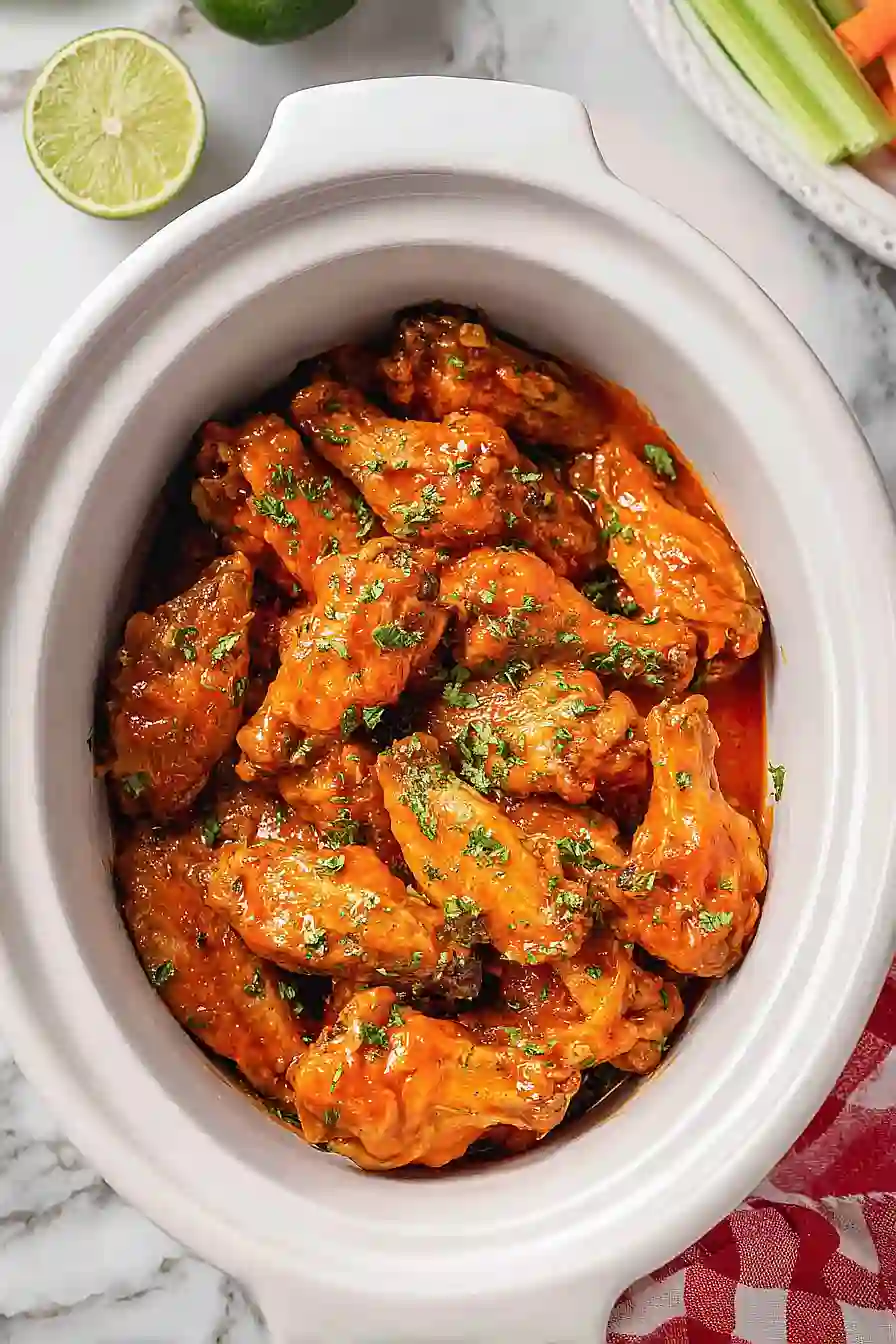 Tender Crockpot Chicken Wings - homefoodkitchen